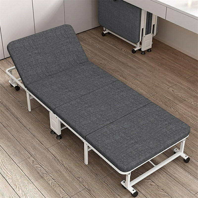 【柔らかい生地】折り畳み式ベッド厚手のリネンの質感、爽やかで通気性があり、汚れにくく摩擦に強く、保温性と通気性に優れています。高反発マットレスは体の沈み込みを抑え、安定した姿勢を保ち、背中や腰への負担を軽減します。 ? 【設置不要】シングル...