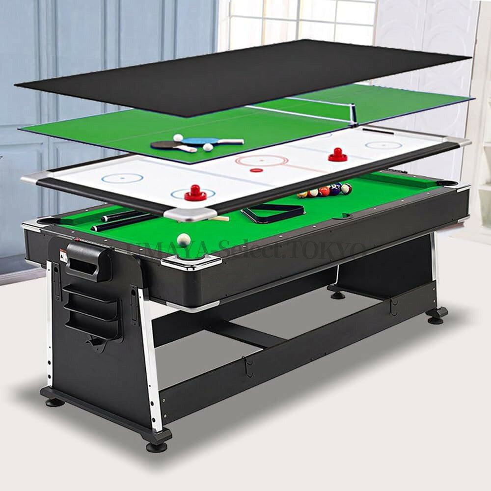 メーカー希望小売価格はメーカーカタログに基づいて掲載しています【商品名】4 in 1 マルチゲームテーブル プールテーブル アイスホッケーテーブル ピンポンテーブル ダイニングテーブル 折りたたみ式 頑丈 省スペース 家庭用 エアホッケー対...