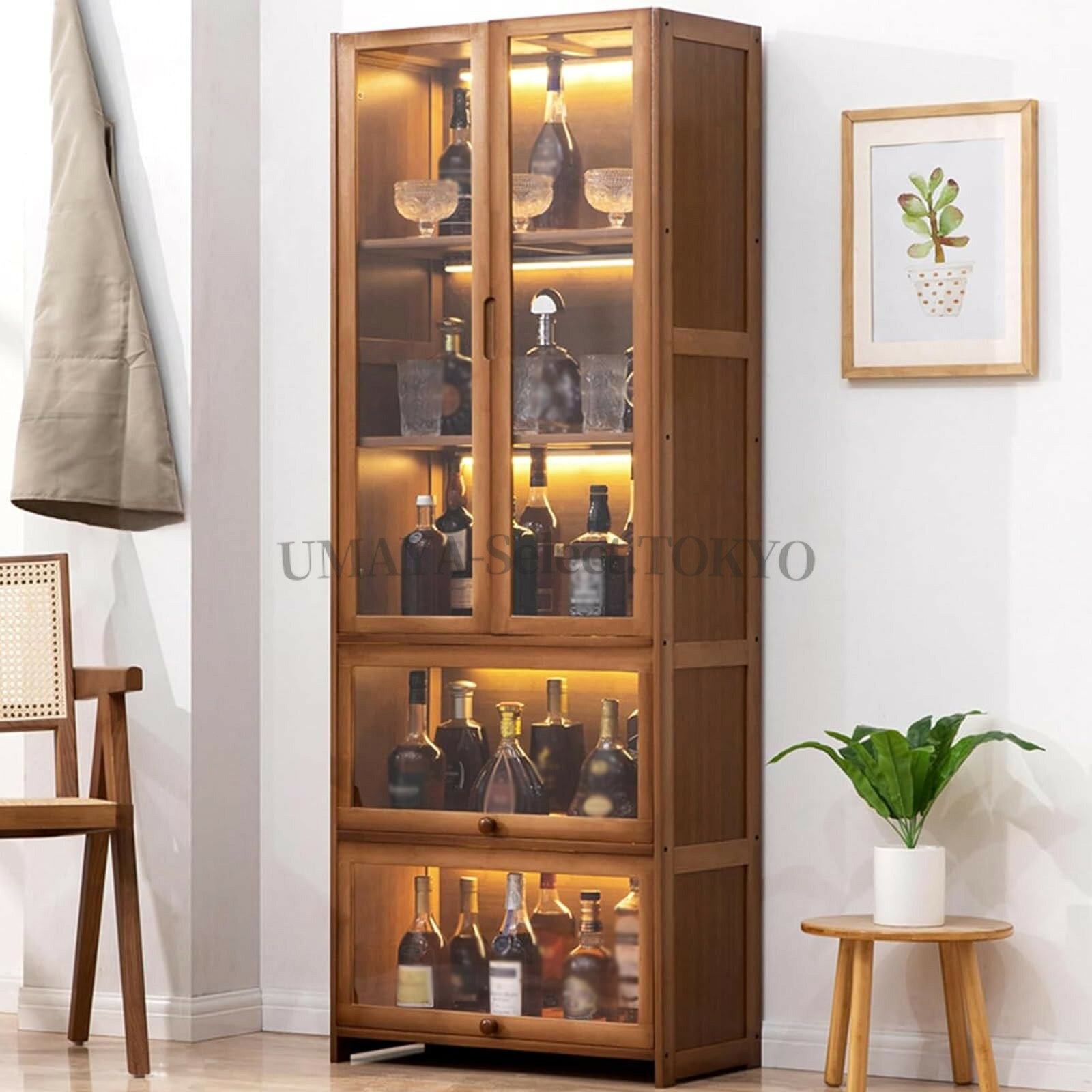 【商品名】【ポイン3倍!特定商品!7月限定!】ウイスキー 棚 おしゃれ 酒棚 3段 / 5段 ワインバーキャビネット 自立式ワインラック お酒収納ラック 酒類貯蔵ロッカー ウイスキー棚 安定性と耐久性 大容量 収納 ワインラック 組み立てが...