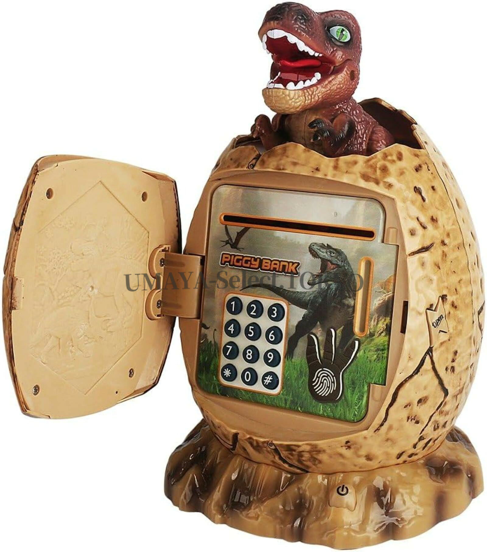 【商品名】恐竜貯金箱 恐竜卵 子供プレゼント ミニ金庫 パスワード 電子デジタル コインバンク 小銭入れ お金 銀行ゲーム 子供 おもちゃ 簡単操作 茶色 (子供ギフトおすすめ)【価格】4900円【商品説明】梱包サイズ:?30 x 30 x...