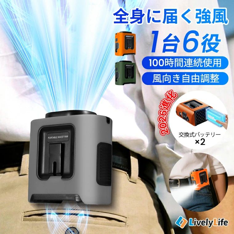 LivelyLife製品仕様・サイズ： 約10.15*6.4*10.15cm・重さ：約380g・電池容量：10000mAh*2・入力電圧：DC 5V/2A・消費電力：10Wセット内容・本体*1・Type-C充電ケーブル*1（長さ約1m）・ス...