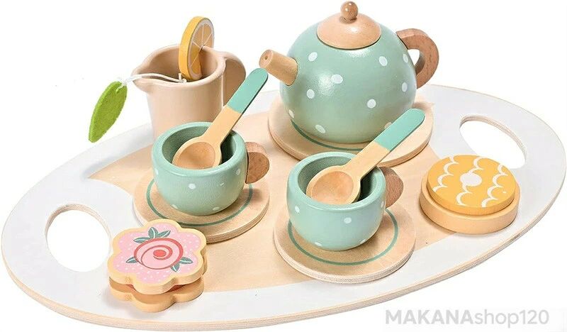 商品説明【15点のティーセット】茶盤1枚、ティーポット1個、ティーポットの蓋1個、ティーポット用マット1枚、カップ2個、カップマット2枚、ミルクポット1個、スプーン2本、レモン1個、ティーバッグ1個、小さなケーキ1個、ビスケット1枚の、全部...