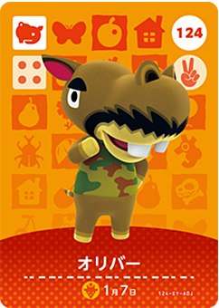 どうぶつの森 amiiboカードです。アミーボカード