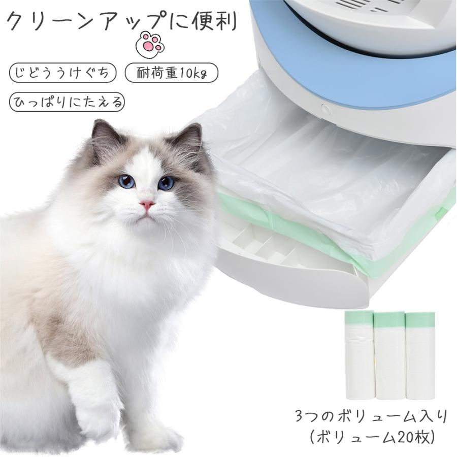 ご注意：品質問題以外は返品できません、ご了承ください。 商品サイズ ：94*45cm セット内容：20枚組×3個＝計60枚 猫　自動トイレ専用ゴミ袋　ペット用品　3ロール入り（1ロール20枚） ごみ袋 うんち袋 3ロールセット メーカー希望...