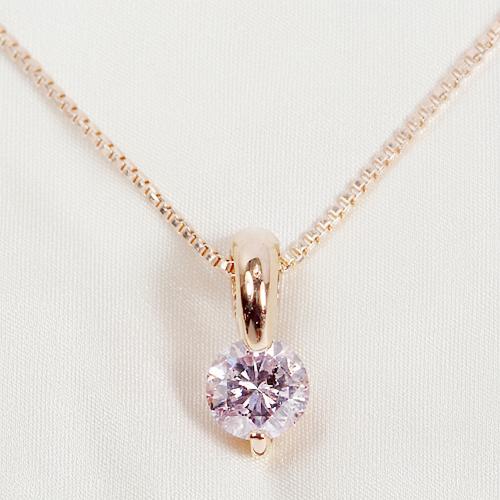 セット内容 &nbsp;付属 化粧箱・品質保証書・鑑別書 &nbsp;石 天然ダイヤモンド：1石0.1ct　(ピンクダイヤ・Iクラス)　直径約3.0mm &nbsp;地金 18金ピンクゴールド &nbsp;チェーン 約40cm　(引き輪側ア...