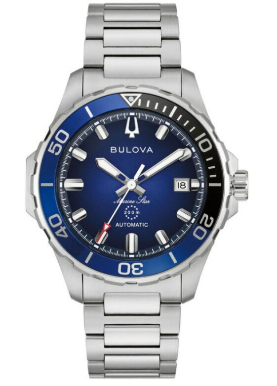 時計好きの心をくすぐるダイバーズ 200m防水の自動巻きで コストパフォーマンスに優れた BULOVAブローバのマリンスター BULOVA（ブローバ）の人気コレクション「Marine Star」の新世代モデル 41mmのステンレスケースに、...