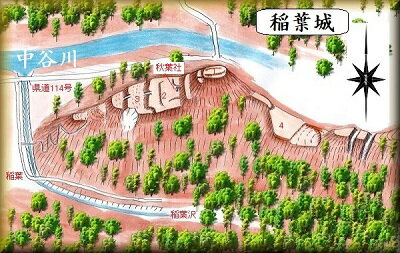 [完成品] 稲葉城（小谷村）日本の城　お城のジオラマ模型　プラモデル　城郭模型 長野の城 ★★サイズ　コレクションケース244×244×261mm ★参考画像は「余湖くんのホームページ」よりの縄張り図ですが、ケース内で作れる範囲でお作りしま...