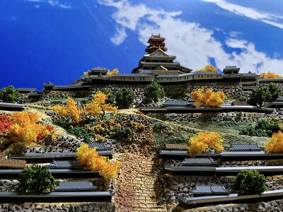【完成品】 ★安土城 ZOS350 コレクションケース付き　織田信長　日本の城　お城 ジオラマ 模型　プラモデル　城郭模型 滋賀の城 ★ジオラマ完成品　お城　模型　プラモデル　★★組み立て式アクリルケースサイズ　ZOS.UZYAKO幅45×...