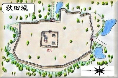 [完成品] 　秋田城（秋田市寺内字焼山）続日本100名城　日本の城　お城のジオラマ模型　プラモデル　城郭模型 秋田の城 ★★サイズ　コレクションケース244×244×261mm ★参考画像は「余湖くんのホームページ」よりの縄張り図ですが、ケ...