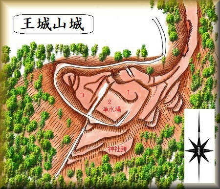 城ミニ[完成品] 　大城山城　(神奈川)　神奈川の城　日本の城　お城のジオラマ模型　プラモデル　城郭模型 ★サイズ　ケース244×244×261mm ★画像は「余湖くんのホームページ」よりの引用で、こちらを参考に作ります。★オーダーメイド商...