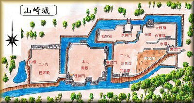 城ミニ[完成品] 山崎城（宍粟市山崎町鹿沢81）兵庫の城　　日本の城　お城のジオラマ模型　プラモデル　城郭模型 ★ケース244×244×261mm ★参考画像は「余湖くんのホームページ」よりの縄張り図ですが、ケース内で作れる範囲でお作りしま...