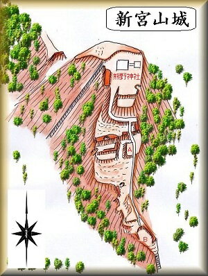 [完成品] 新宮山城（立山町栃津23）富山の城　日本の城　お城のジオラマ模型　プラモデル　城郭模型 ★ケース244×244×261mm ★参考画像は「余湖くんのホームページ」よりの縄張り図ですが、ケース内で作れる範囲で作ります。★オーダーメ...