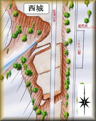 [完成品] 　西城（韮崎市穴山）山梨の城　日本の城　お城のジオラマ模型　プラモデル　城郭模型 ★ケース244×244×261mm ★参考画像は「余湖くんのホームページ」よりの縄張り図ですが、ケース内で作れる範囲で作ります。★オーダーメイド商...