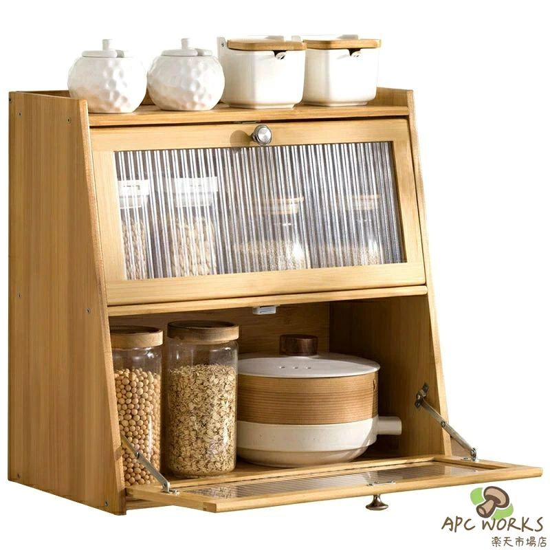【商品コード】：y557869 【カラー】：原色2段、原色3段、茶色2段、茶色3段 【サイズ】：長さ50CM 【材質】：竹、アクリル ●スパイスなどの小物をまとめておいて置けるキッチンラック。スペースを有効活用し、散らかりがちなキッチンの細...
