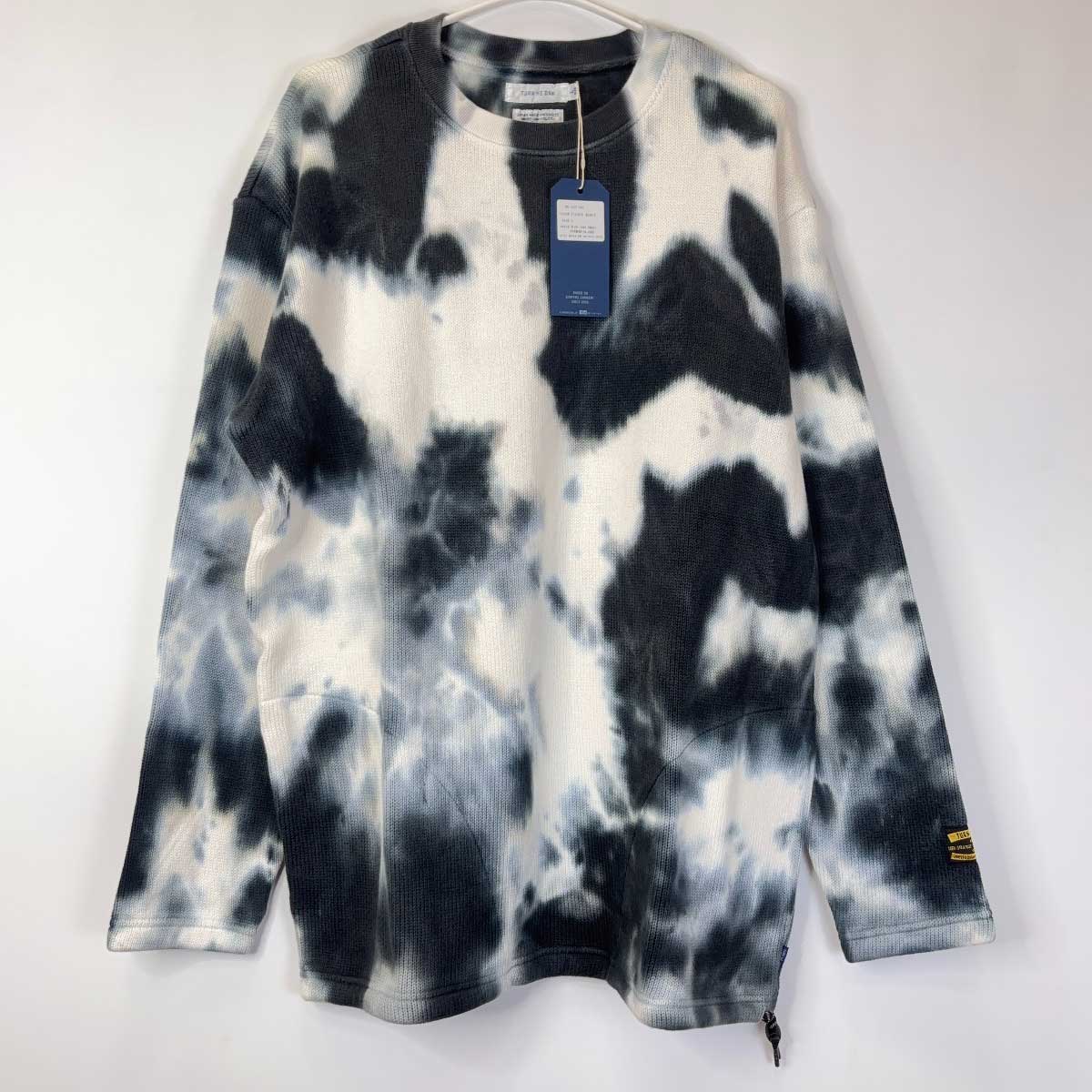 商品について【仕様】　ブランド：TURN ME ON ターンミーオン　タイプ：TIEDYE タイダイ コットン セーター　表記サイズ：L　対象：メンズ　型番：123-540　カラー：ブラック　身幅：約63cm　着丈：約73cm　袖丈：約60...