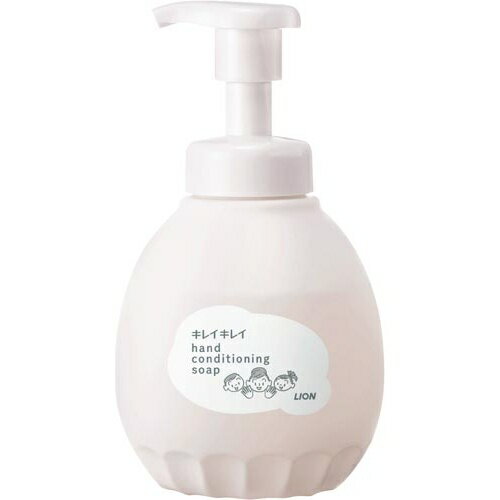 泡タイプのキレイキレイ薬用ハンドコンディショニングソープ。バイ菌から手肌を守り、毎日働く”手”を思いやります。●きちんと殺菌●うるおいバリアが手肌を守る●抗菌ポンプヘッドを採用したボトル●容量／450ml●仕様／本体●医薬部外品／医薬部外品...