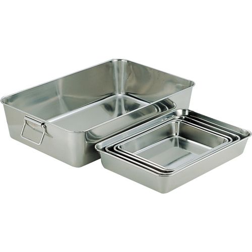 AGステンレスバットシリーズ。●サイズ／外寸187×140×高さ30mm●容量／約0．6L●板厚／0．5mm●単位／1枚●メーカー品番／00560112※画像はイメージです。※こちらはセット商品ではありませんので、商品画像のうち、対象商品を...
