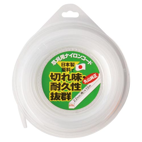 日本性原料で切れ味・耐久性抜群。必要な長さに切ってお使い下さい。●寸法／パッケージサイズ（約）縦135X横120X高さ28mm●質量／80g●用途／ナイロンカッター用コード●仕様／サイズ：角2．2mm×13m●単位／1個●メーカー品番／40...