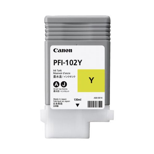 ●対応機種／iPF500／510／510plus／600／605／605L／605Lplus／610／610plus／650／655／700／710／720／750／755／760／765●カラー／イエロー●型番／PFI−102Y●仕様／メ...