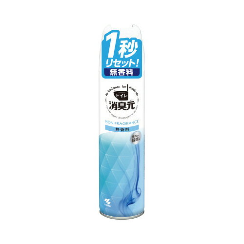 イオンパワーとワイド噴射で悪臭を瞬間消臭するトイレ用消臭スプレー。除菌効果でいつも清潔に保てる。持ちやすい細身の缶サイズ。●内容量／280ml●種別／無香料●香り／無香料●使用回数／1回1秒1日3回の使用で約1ヵ月使用可能●仕様／トイレ用ス...
