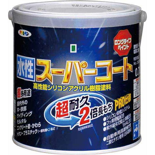 耐久性に優れた高性能塗料。特殊フッ素樹脂、シリコン架橋システム及び紫外線劣化防止剤（HALS）の相乗効果により、汚れにくく、耐久性が格段に優れた高性能塗料です。●容量／0．7L●成分／フッ素樹脂配合水性シリコンアクリル樹脂、顔料、紫外線劣化...