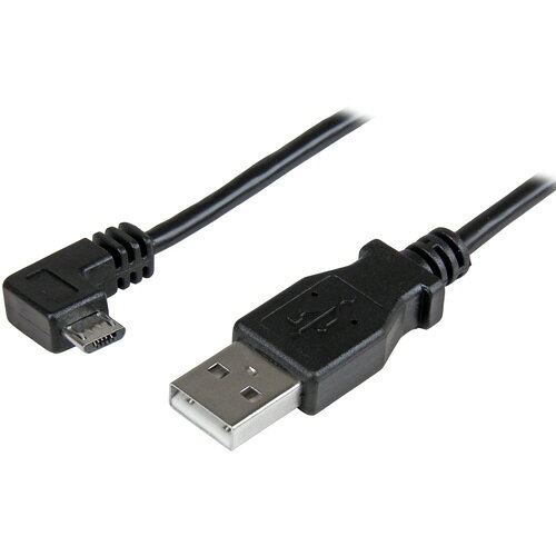 ハイパワー充電！引き回しやすいL型のMicro−USBコネクタです。●コネクタスタイル／ストレート・直角●米国ワイヤゲージ規格（AWG）／24／30　AWG●色／ブラック●重量／29　g●ケーブル長さ／1000　mm●インターフェースと転送...