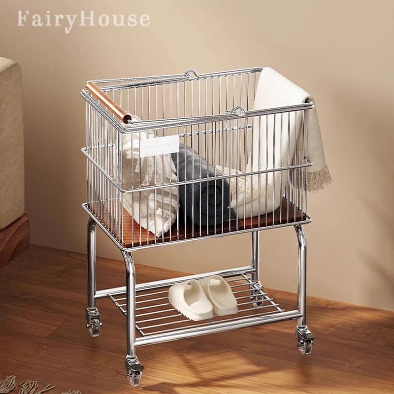 ※商品情報 カラー：ホワイト、シルバー 素材：炭素鋼 サイズ(約)：全長さ48*36*66cm（手作業で測定する場合は、1〜3 cmの誤差を許容してください。実物を基準にしてください） 汚れた服の置き場所がないことに悩んでいますか。 この可...