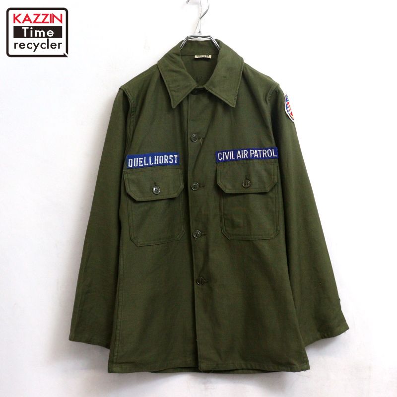 【中古】60s USA製 ヴィンテージ U.S.ARMY OG-507 ユーティリティー 2ndタイプ ミリタリーシャツ 古着 メンズ 表記13 1/2-31サイズ カーキCondition 状態コンディション追記※記載しきれない微細な汚れ...