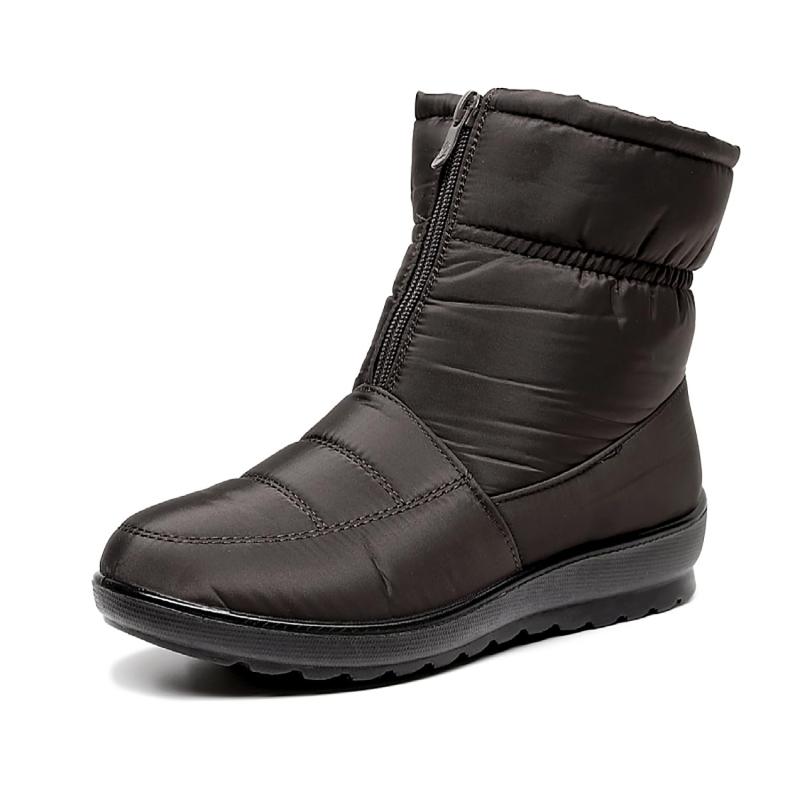 [Minax] スノーブーツ レディース スノーシューズ 裏起毛 防寒 保温 防滑 防水 冬靴 暖かい ボア ショートブーツ アウトドア 雪靴 秋冬 軽量 ファー付き【滑りにくく快適な複合ソール】雪道や濡れた路面でも安心合成ゴムとPU（ポリ...