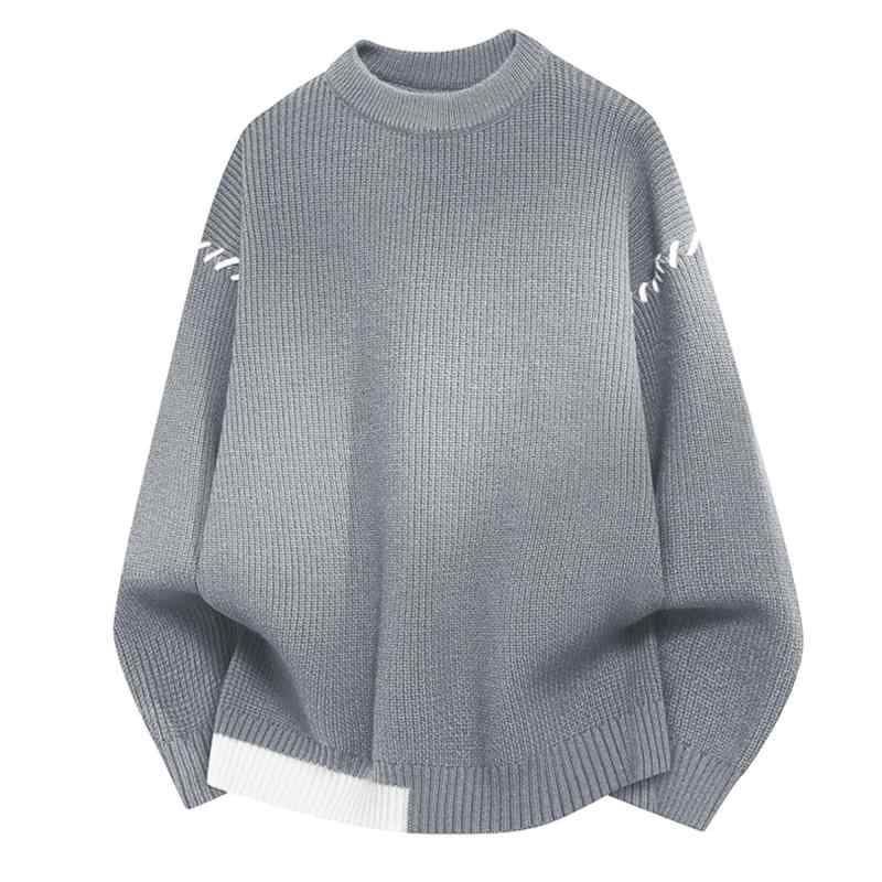 [Poperdision] メンズ セーター 冬服 ニットセーター 暖かい 防寒 大きいサイズ ゆったり 長袖 トップス シンプル オシャレ カジュアル ビジネス かっこいい 人気 無地 冬物 ファッション 春秋冬【L=日本M】 身長の目安...