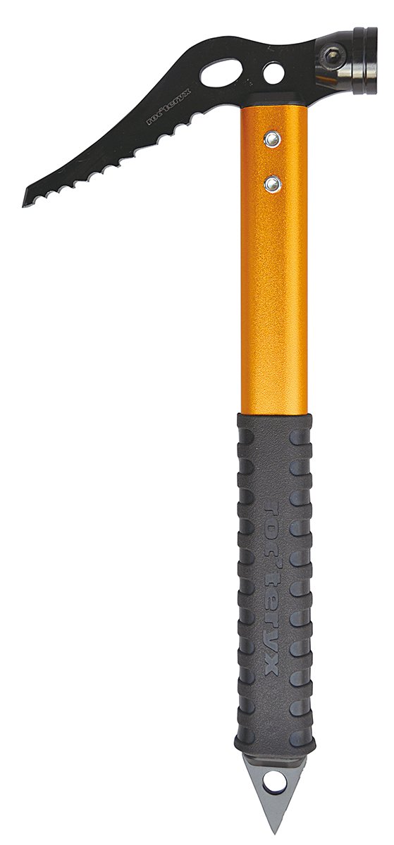 ・素材:クロモリ鋼ヘッド、アルミシャフト ・サイズ:全長38cm、シャフト長34cm、ピック(刃)10cm ・重量:530g