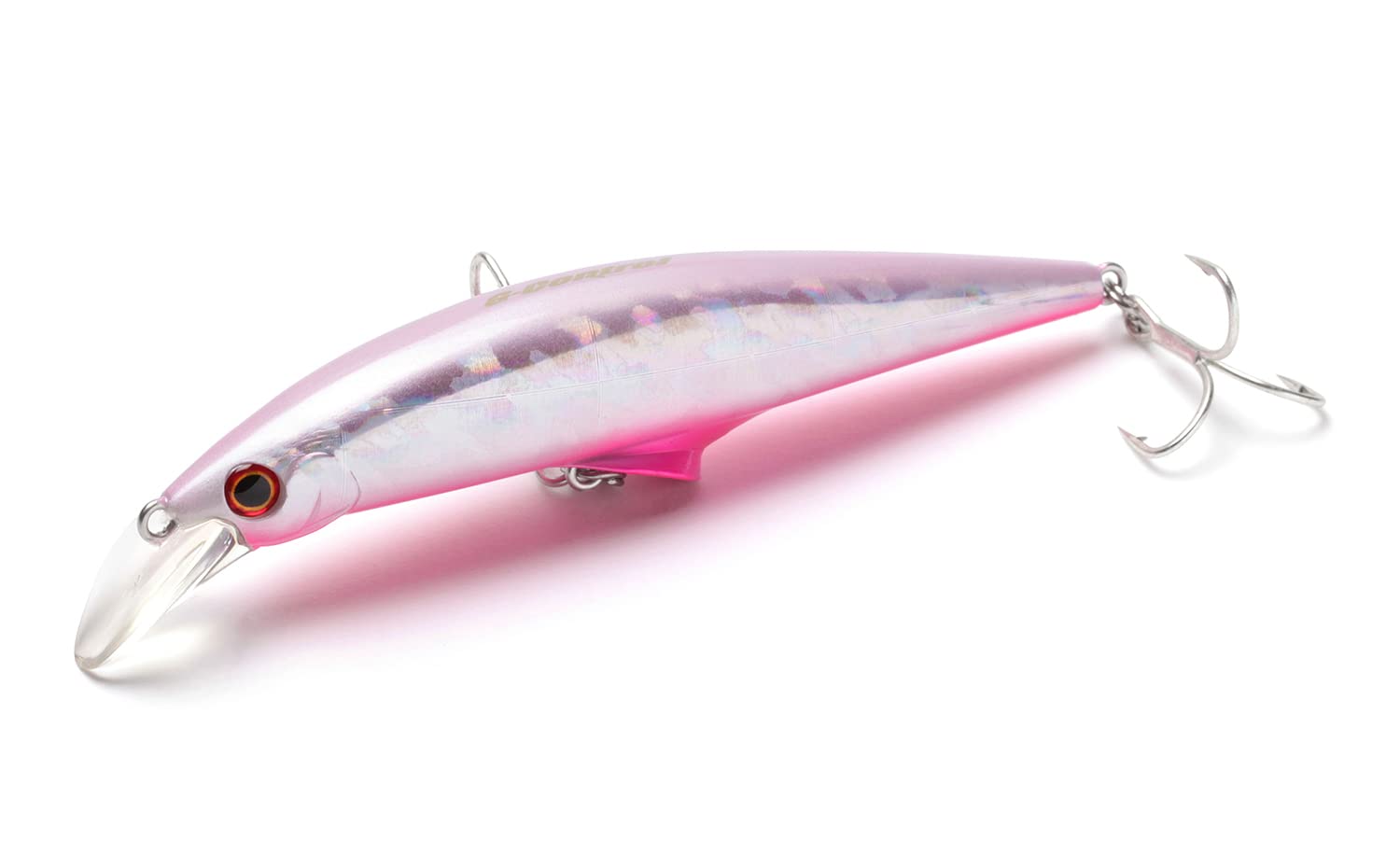 ・対応魚種:シーバス、ヒラメ ・タイプ:スーパーシンキング ・サイズ:93mm ・重量:28g ・カラー:ヒラメノエサ WHE ・フック:ST46#5