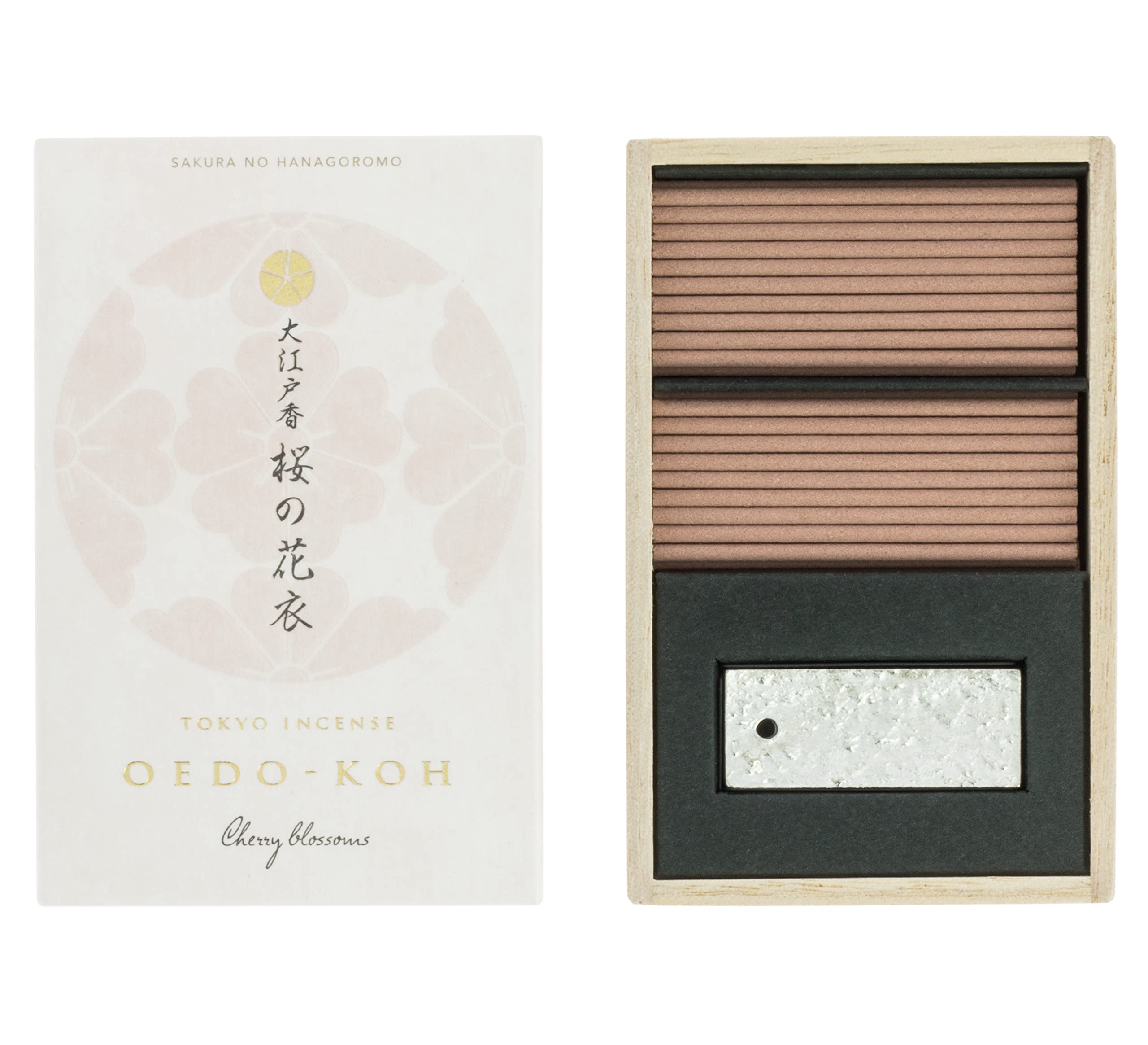 ・商品サイズ:67mm×20mm×102mm ・原産国:日本 ・内容量:60本 ・材質:お香:タブ、香料、香立て:錫