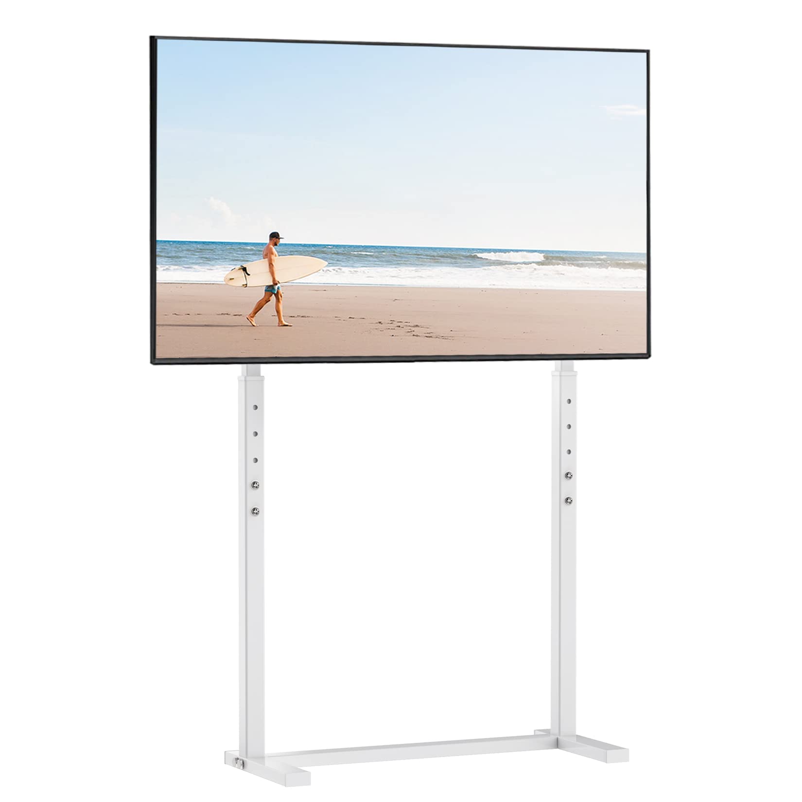 ・対応テレビサイズ:32~100インチ ・VESA規格:100x100mm~800x400mm ・本体サイズ:幅72.5cm×奥行31cm×高さ144.5cm ・本体重量:約9kg ・耐荷重:40kg ・素材:スチール ・機能:高さ調整可能...