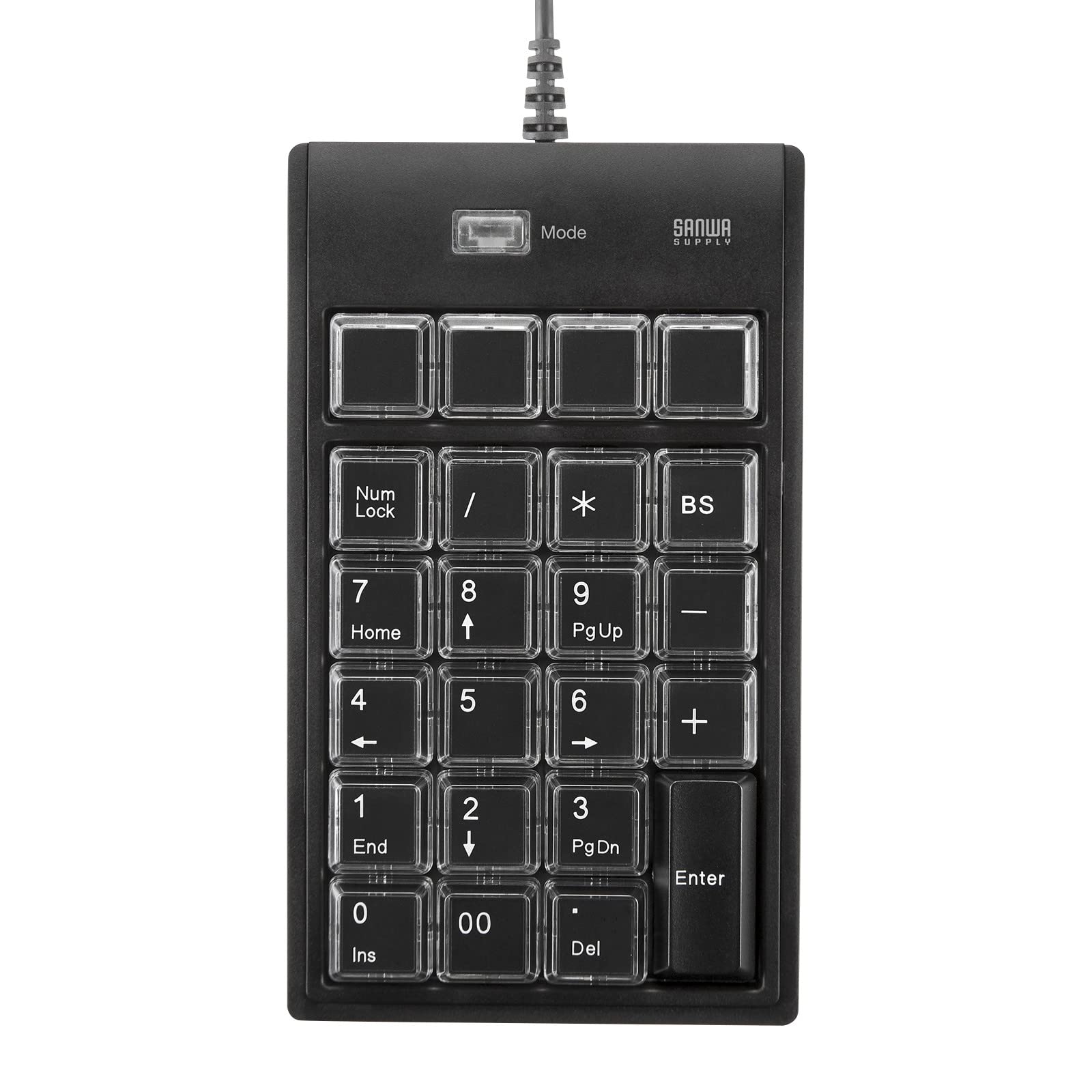 ・接続方式:有線USB ・キー数:23キー+切替ボタン ・キー方式:メンブレン ・キーピッチ:19mm