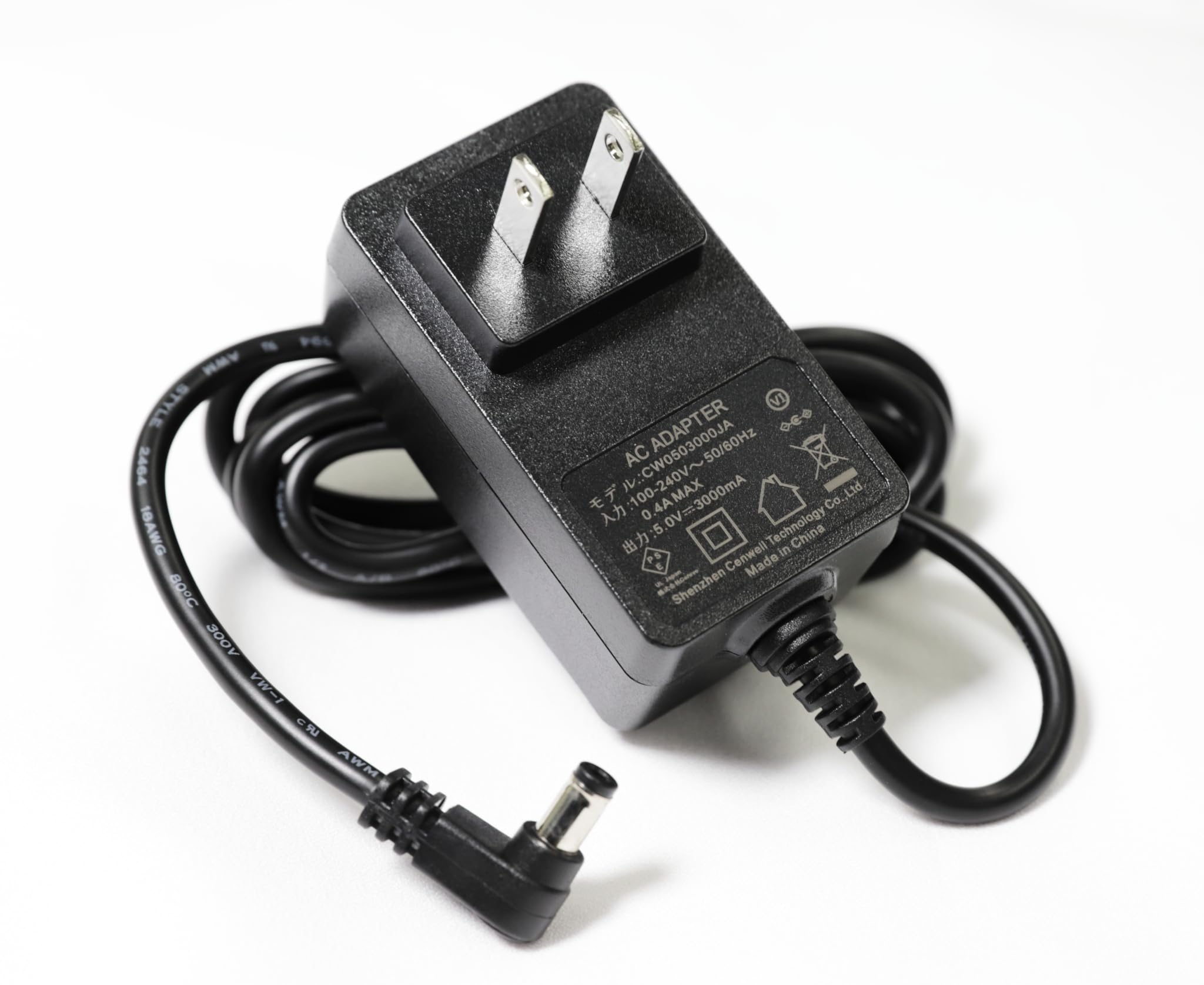 ・入力:AC100-240V 50/60Hz 0.4AMAX ・出力:DC5.0V 3A 最大出力15W ・DCプラグ外径:5.5mmφ ・DCプラグ内径:2.1mmφ ・極性:センタープラス ・PSE取得:済み ・ケーブル長:約1.4m ...