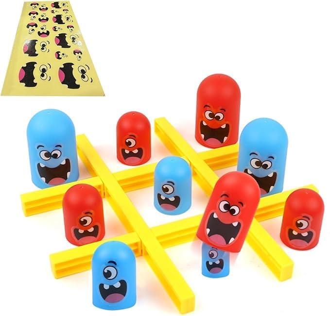 ボードゲーム 知育玩具 ゴブレット ゲーム 三目並べゲーム 思考トレーニング tic tac toe ゴブレット ゲーム 子供用 ファミリーゲーム 大食い小戦略ゲーム クラシックゲーム ストラテジーゲー【安全な素材】優れた ABS の環境に...