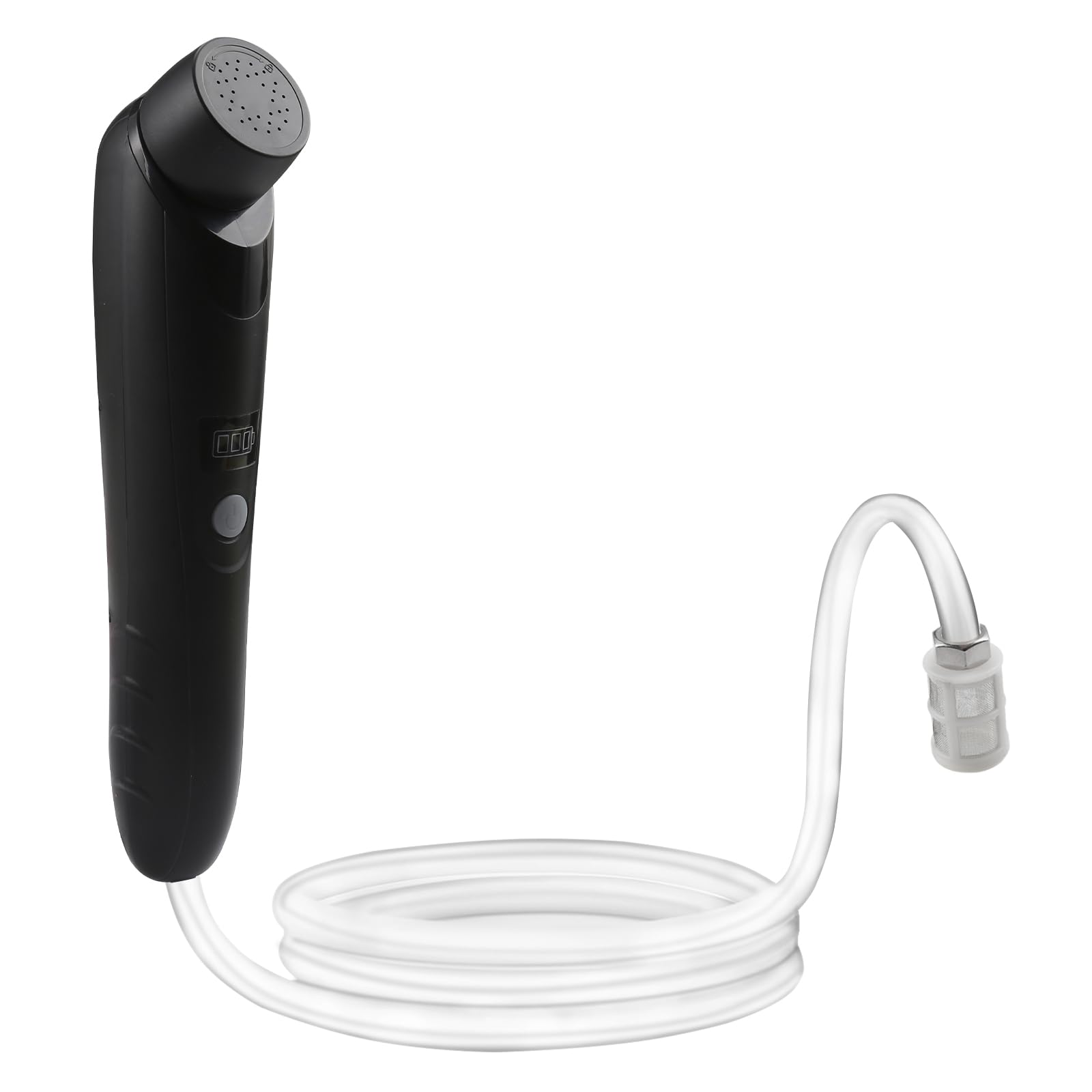 ・防水性能:IPX6 ・重量:290g ・充電方式:USB充電 ・連続使用時間:満充電時120分 ・ホース長:1.8m ・付属品:充電ケーブル、ストロー、フック