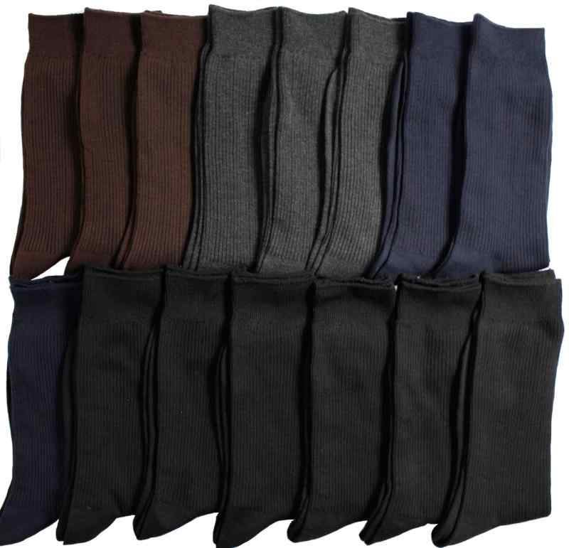 [box408] 靴下 メンズ ビジネス リブ ソックス 15足セット 25-27cm 無地 ブラック グレー ネイビー ブラウンこれだけあれば、しばらくは靴下の買い替えも不要。定番で使いやすいリブソックスなので、オンでもオフでも大活躍間違...