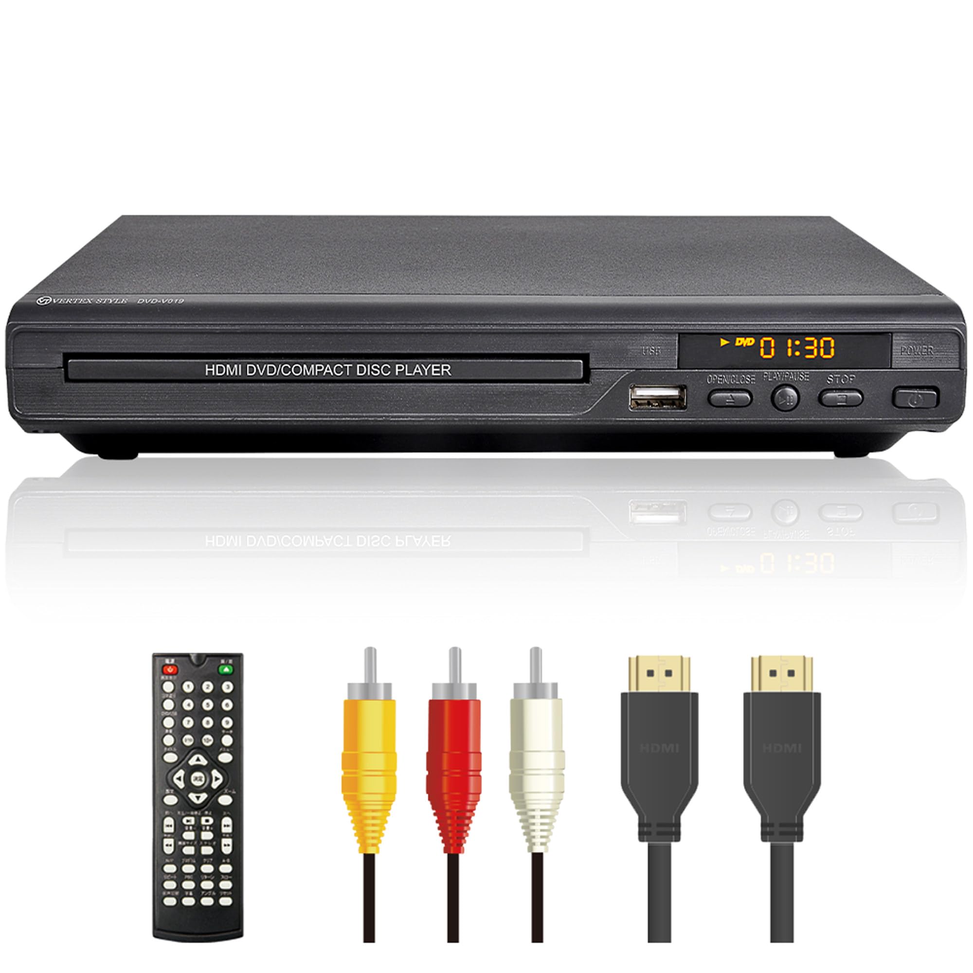 ・対応メディア:DVD、CD、CD-R(RW)、DVD-R(RW)、USBメモリー(32GBまで) ・端子:HDMI端子、AV端子 ・機能:CPRM対応