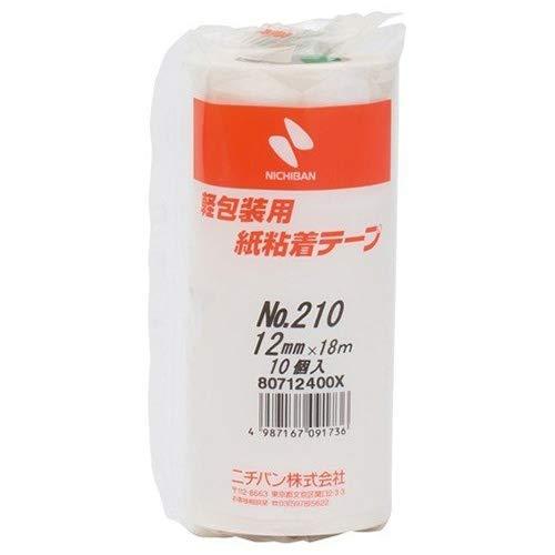 ニチバン 紙粘着テープ210H-24 24mmX18m 5巻入り 210H-24 ホワイト