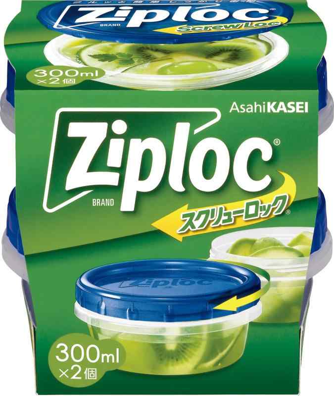 Ziploc ジップロック スクリュー300ml2個入商品サイズ (幅×奥行×高さ) :120mm×119mm×112mm内容量:2個入ブラント名:ジップロックメーカー名: 旭化成ホームプロダクツ原産国名: 日本