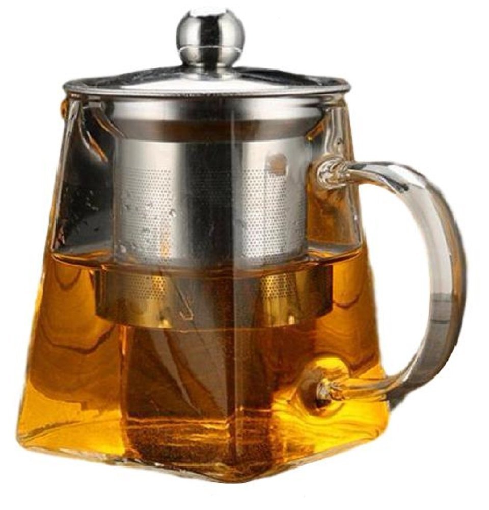 ・サイズ:6.8×7.2×8.5cm ・容量:750ml、350ml ・材質:耐熱ガラス ・機能:耐熱性、茶こし取り外し可能