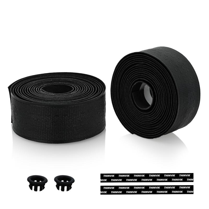Thinvik 自転車 バーテープ 超軽量EVA+PU製 自転車ハンドルテープ 63g, 46g 滑り止め 吸汗性 耐久性 快適グリップ グラベル＆ロードバイク用 左右セット (エンドプラグ付き)驚異の軽量化 - 高品質EVAとウェットプロ...