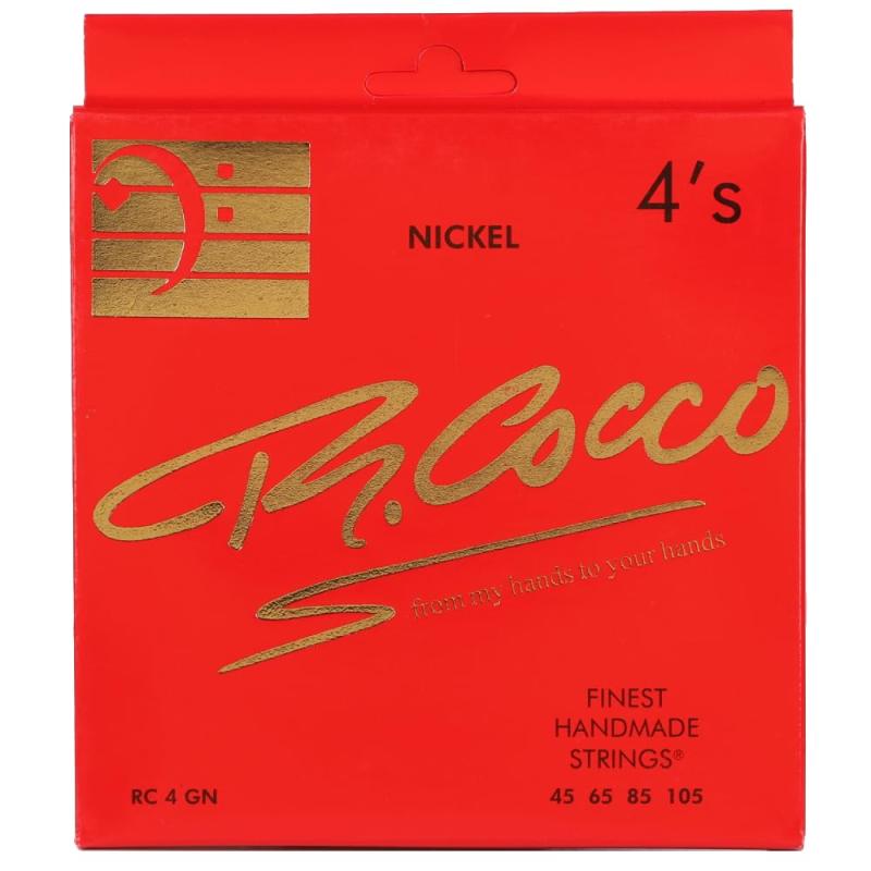 R.Cocco R コッコ(リチャードココ) エレキベース弦イタリア製ハンドメイドニッケル4弦用RC4GN （45-105）ハンドメイドニッケルベース弦滑らかな演奏手触り、優れた音色の耐久性微妙で独特なレトロな音色：中音域が豊かでふくらみが...