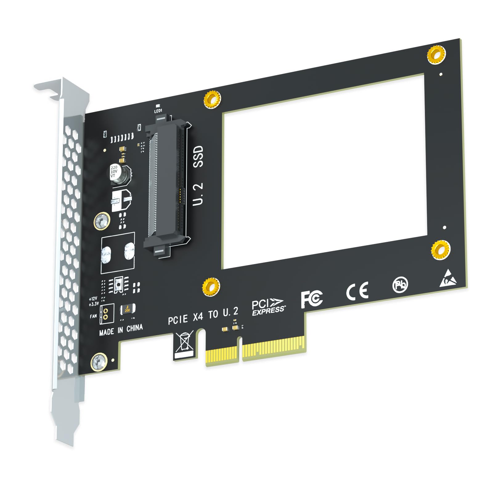 ・対応SSD:2.5インチ U.2 PCIe SSD ・インターフェース:PCIe 4.0/3.0 x4