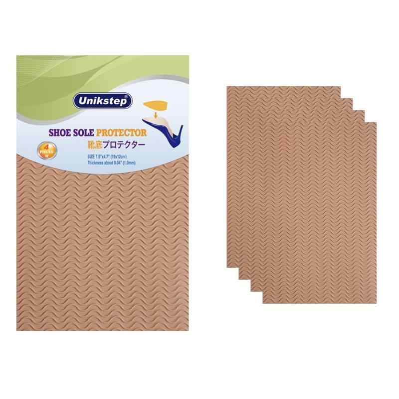 UNIKSTEP 4ピース靴底プロテクター、波形設計靴底とヒール滑り止めグリップパッド、粘着性の滑り止めノイズリダクションステッカー波形設計靴底とヒール滑り止めグリップパッド