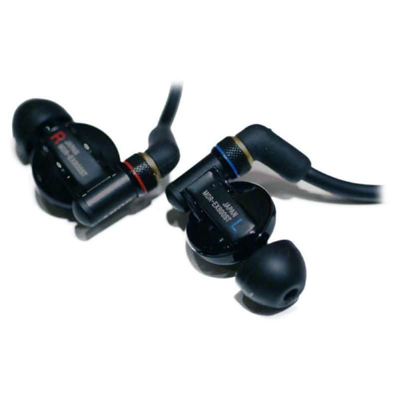 SONY INNER EAR MONITOR MDR-EX800ST形式:密閉ダイナミック型、ドライバーユニット:16mm ドーム型(CCAW採用)、最大入力:500mW、インピーダンス:16Ω、音圧感度:108dB/mW再生周波数帯域:3...