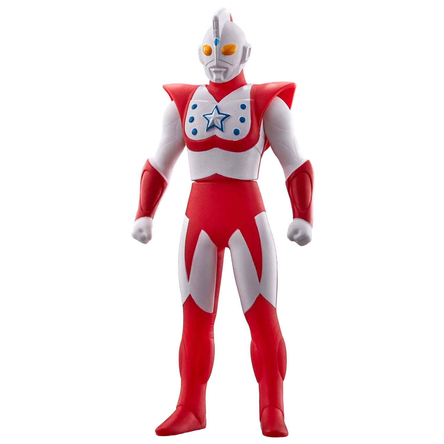 ウルトラヒーローシリーズに「ウルトラマンチャック」のウルトラソフビが登場! 別売りの「ウルトラマンスコット」「ウルトラウーマンベス」と合わせて、『ウルトラマンUSA』に登場する3大ヒーローが一斉に揃います。 (c)円谷プロ