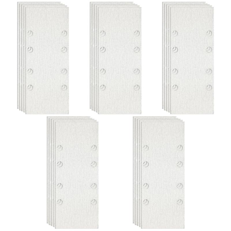 MORLARCO オービタルサンダー ペーパー 93X228mm サンディングペーパー 目詰まり防止コーティング サンダー ペーパー クランプ式 オービタルサンダー用 サンドペーパー 吸塵8穴付 金属 木工 塗